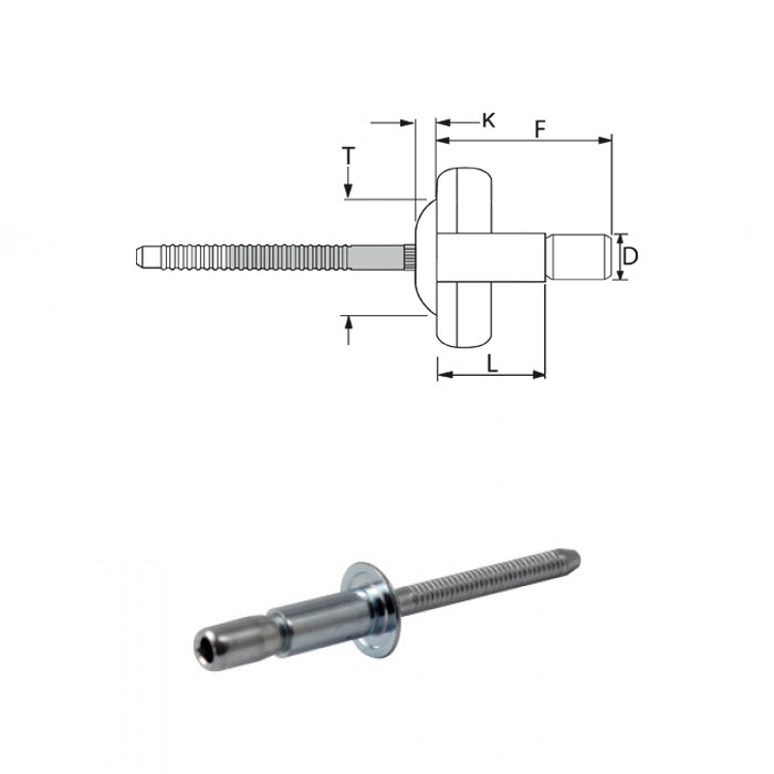 FIXI | Structural blind rivets steel zinc plated / steel zinc plated ...