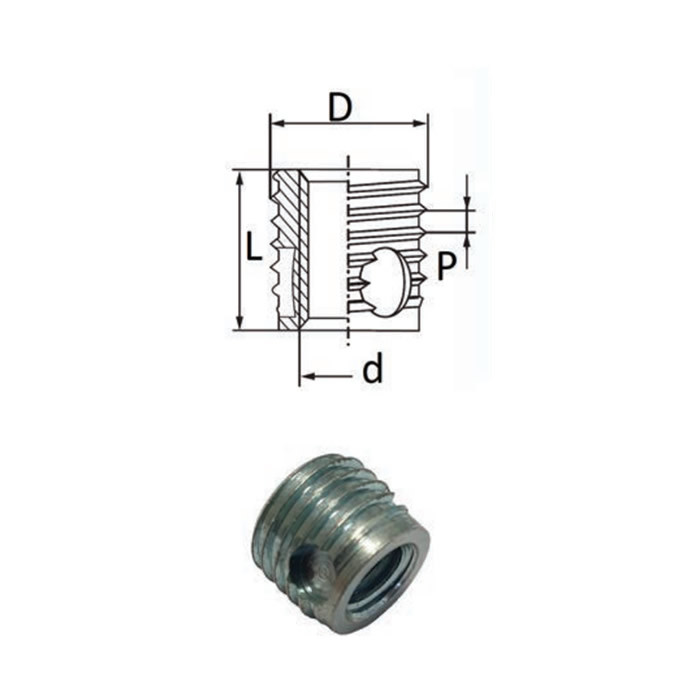 FIXI | Self-tapping threaded inserts F318-FC type - Blind holes