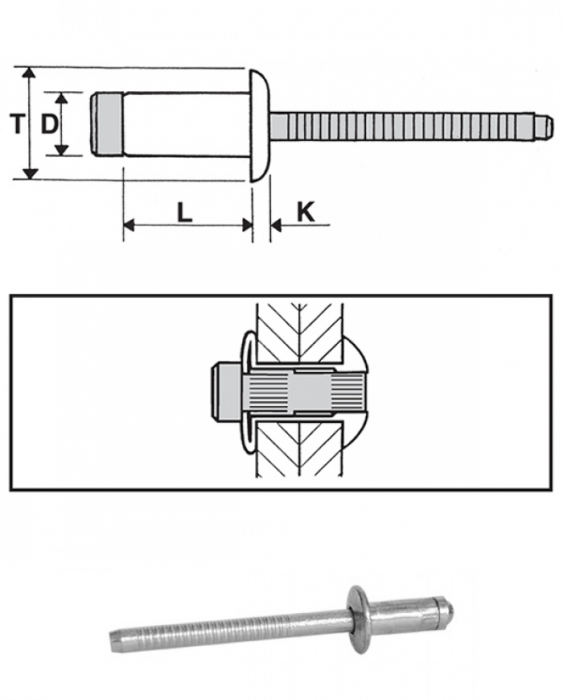 FIXI | Structural blind rivets steel zinc plated / steel zinc plated ...