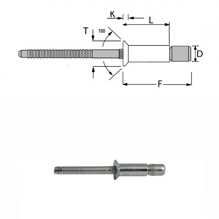 FIXI | Structural blind rivets steel zinc plated / steel zinc plated ...